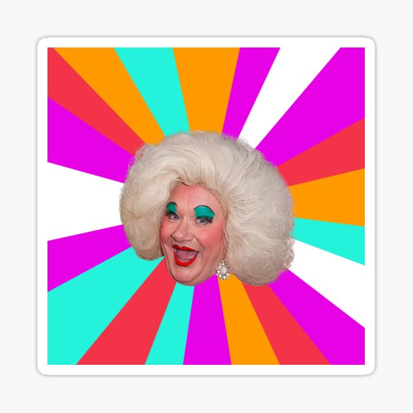 "Miss Jason Drag Queen, Brighton" Sticker by LilacFrost | Redbubble