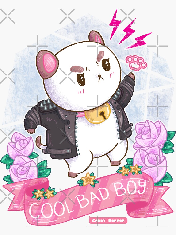 "Cool Bad Boy" Sticker for Sale by CandyHorrorShop | Redbubble