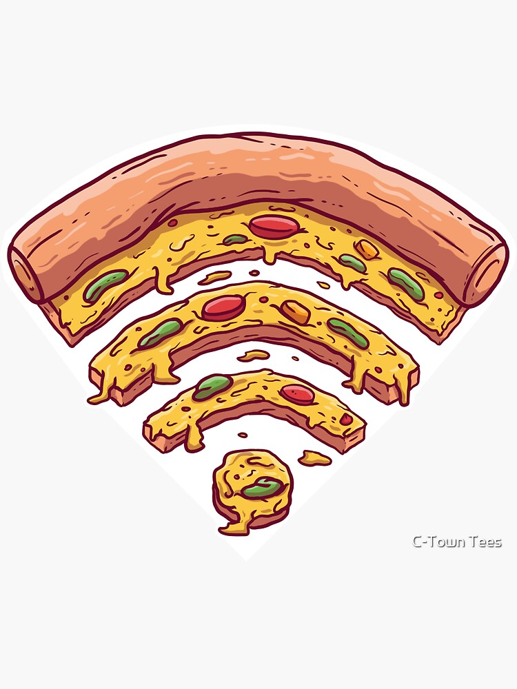 "Pizza Connection!" Sticker by Klay70 | Redbubble