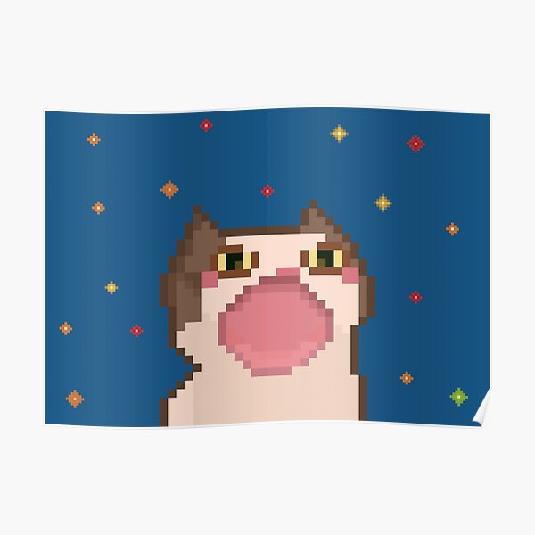 "Pop Cat Pixel Art Pop Pop" Poster for Sale by OTTCat | Redbubble
