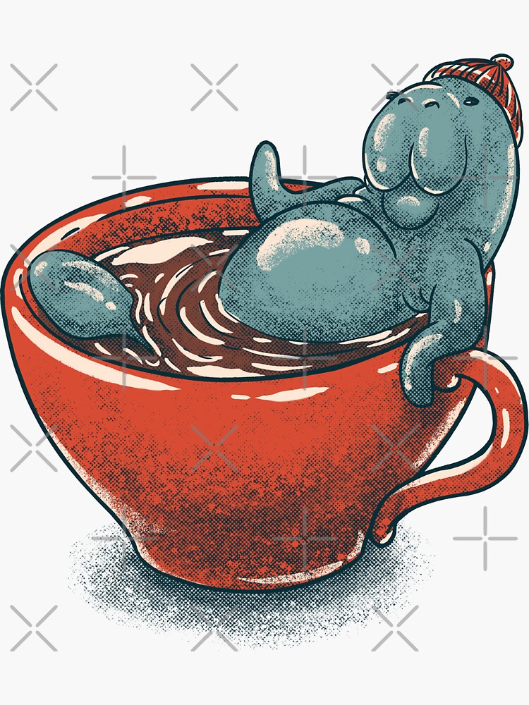 "ManaTea | Chubby Manatee Chilling in a Tea Cup - Just Chill | Coffee ...