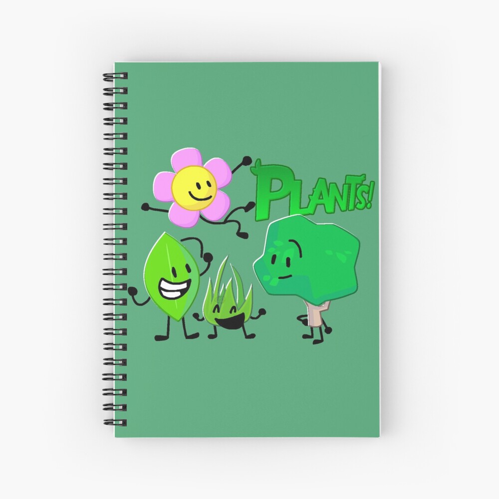"BFDI Plant Characters" Spiral Notebook for Sale by tangydreamz | Redbubble