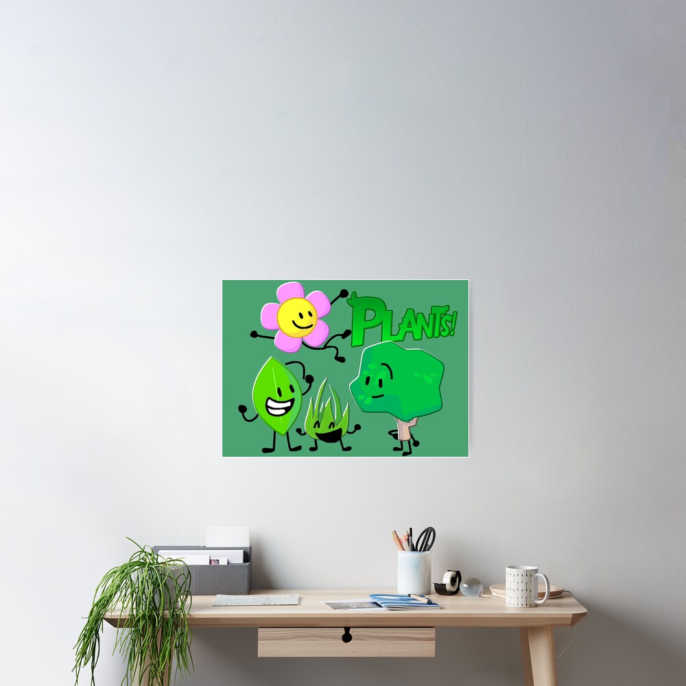 "BFDI Plant Characters" Poster for Sale by tangydreamz | Redbubble