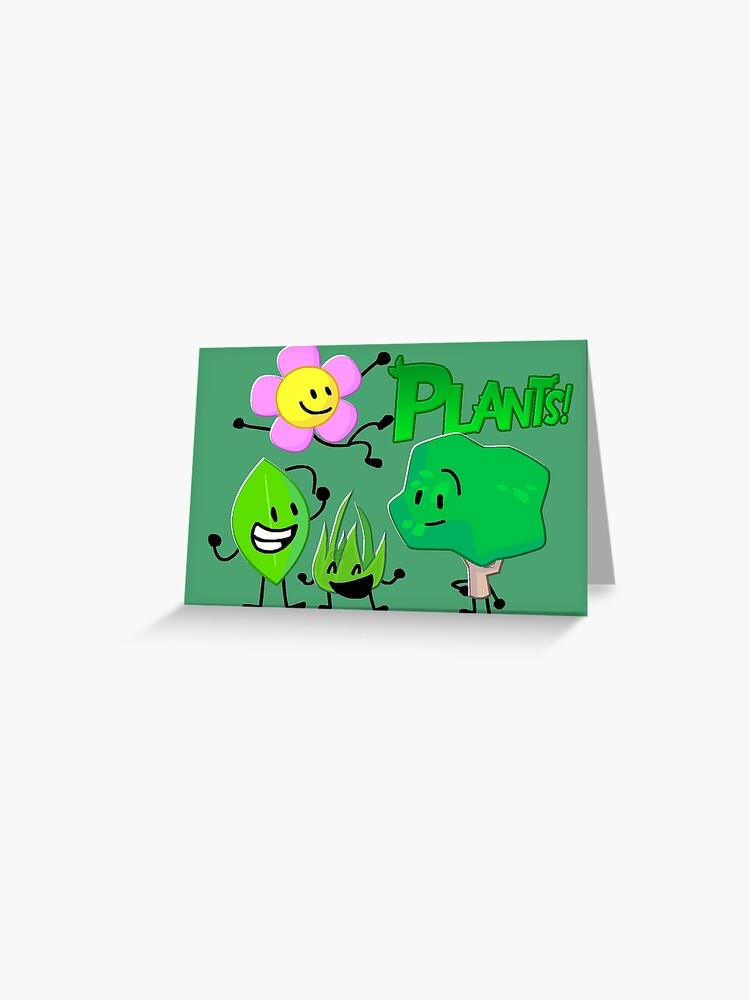 "BFDI Plant Characters" Greeting Card for Sale by PB&J Animations Shop ...