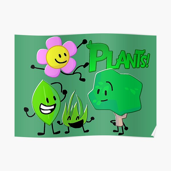 "BFDI Plant Characters" Poster for Sale by tangydreamz | Redbubble