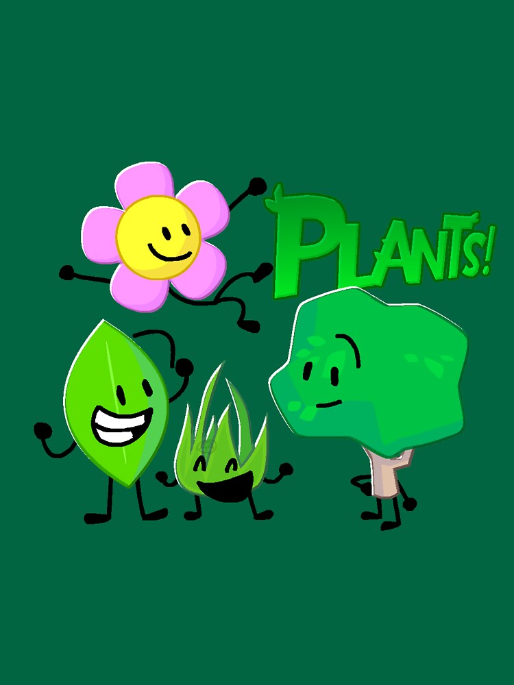 "BFDI Plant Characters" T-shirt for Sale by tangydreamz | Redbubble ...