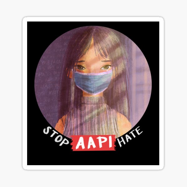 "AAPI support" Sticker for Sale by Nina Mata | Redbubble