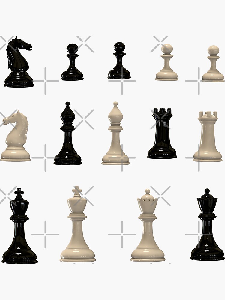 "Chess pieces sticker pack!" Sticker for Sale by chessmate | Redbubble