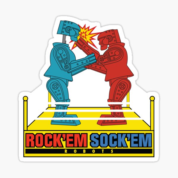 "Rock'em Sock'em - 2D Original Punch Variant" Sticker for Sale by ...