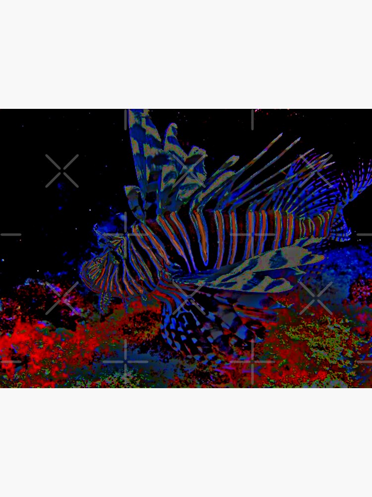 "neon tropical lionfish 1 DIGITAL TRENDs " Sticker for Sale by ...