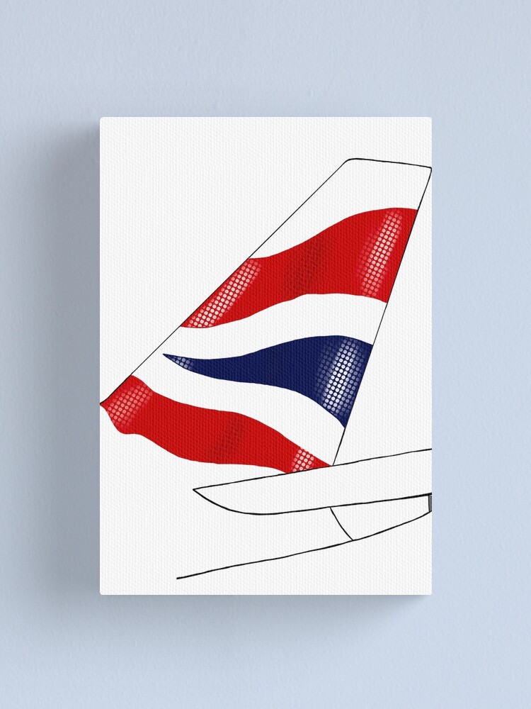 "British Aircraft Union Flag Tale Livery Illustration" Canvas Print for ...