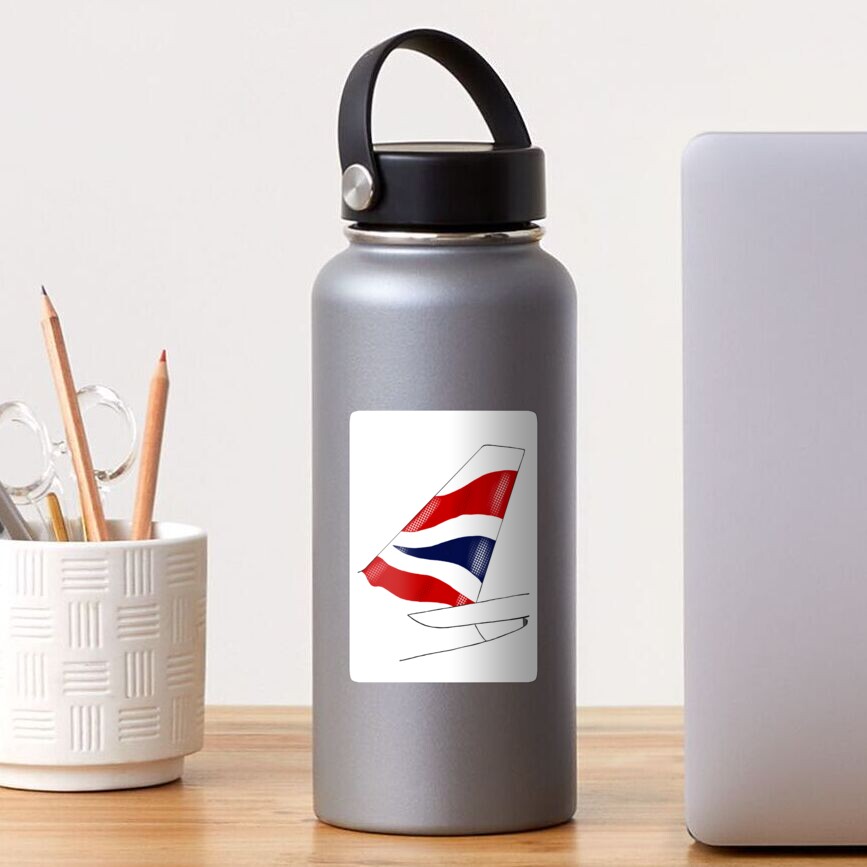 "British Aircraft Union Flag Tale Livery Illustration" Sticker for Sale ...