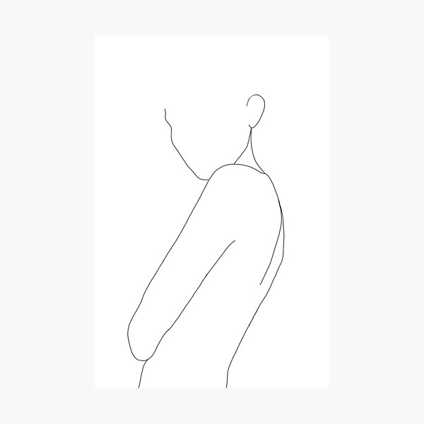 "Body positive line drawing" Photographic Print for Sale by lilymm123 ...