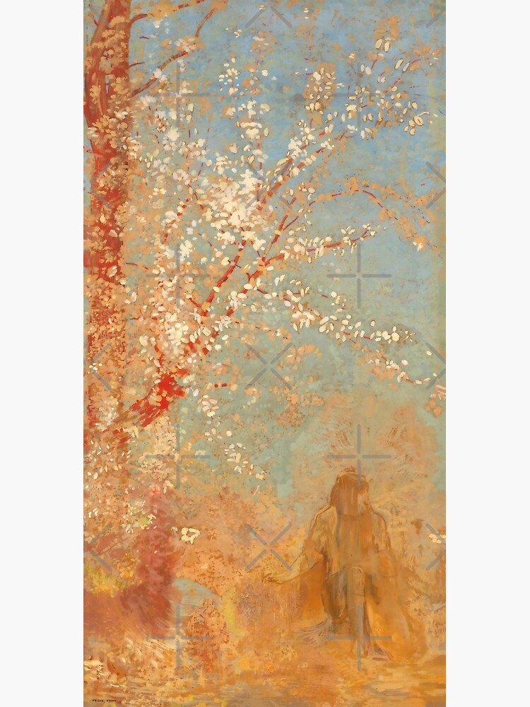 Odilon Redon "Figure under a blossoming tree" Premium Matte Vertical ...