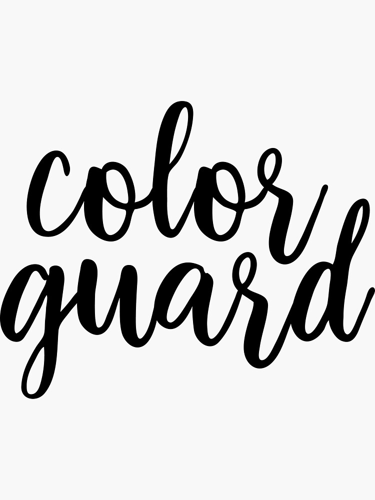 "Color Guard Word Art" Sticker for Sale by lvezina | Redbubble