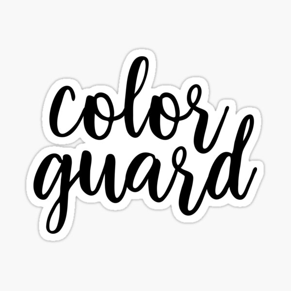"Color Guard Word Art" Sticker for Sale by lvezina | Redbubble