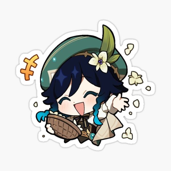 "Cute Venti Sticker Genshin Impact" Sticker for Sale by teagan-marigold ...