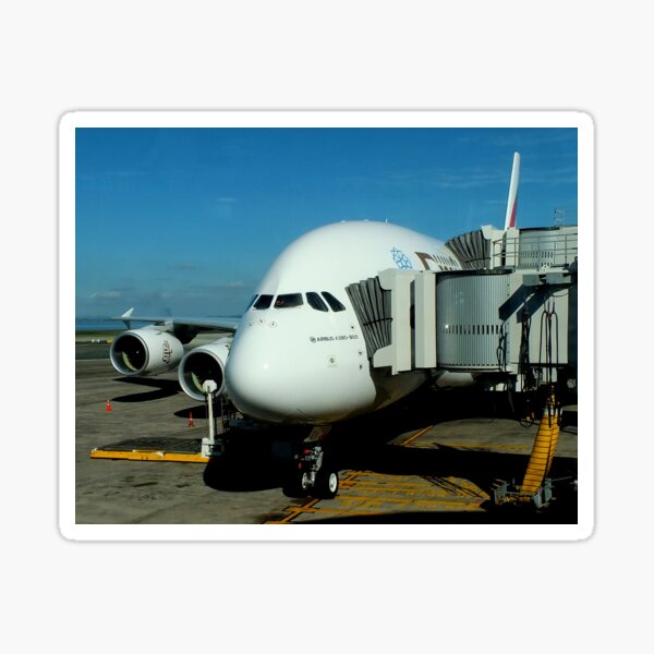 "Emirates Airbus A380" Sticker by sandysartstudio | Redbubble