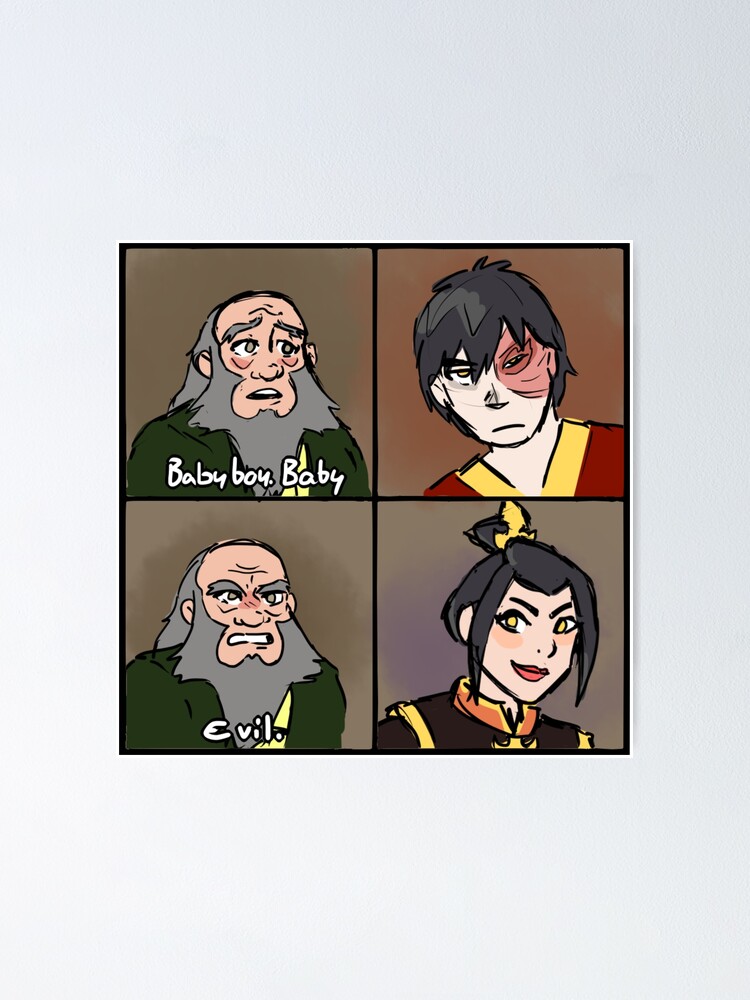 Póster «Iroh con Zuko vs con Azula» de cayteecatt | Redbubble