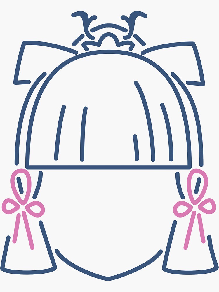 "Ayaka Line Art" Sticker for Sale by mnemosynes-echo | Redbubble