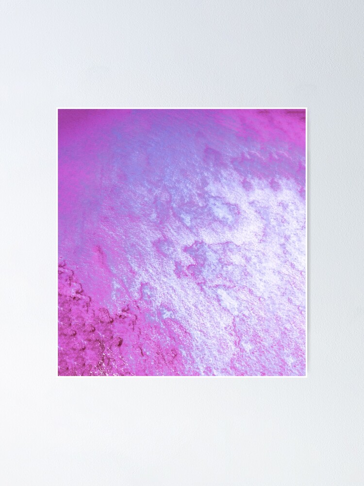 "Pink purple Ocean waves coral reef photograph design " Poster for Sale ...