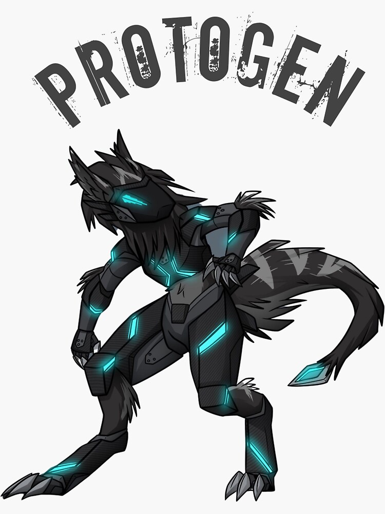 "Protogen Robot" Sticker for Sale by Designs96 | Redbubble