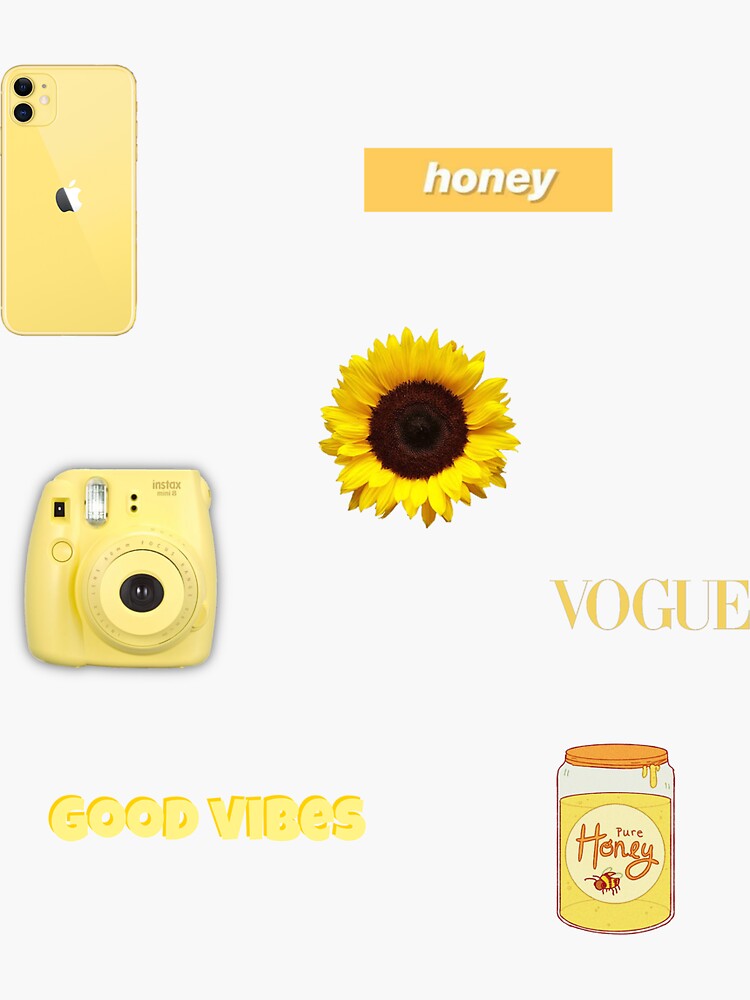 "Yellow sticker pack" Sticker by AlexaaDesigns | Redbubble