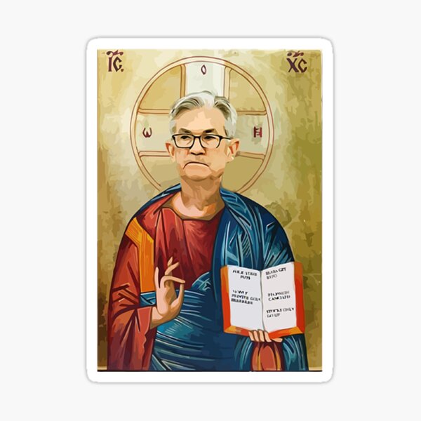 "jerome powell wall street bets stonk" Sticker for Sale by ...