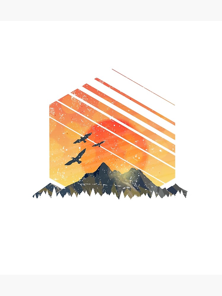 "Mount K2 Vintage Mountain Sunset 80s nice design" Poster by ...