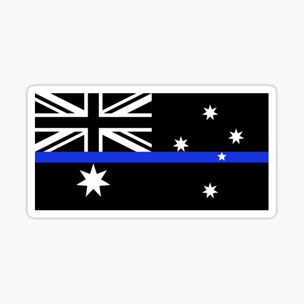 "Thin Blue Line - Australia" Sticker for Sale by crossesdesign | Redbubble