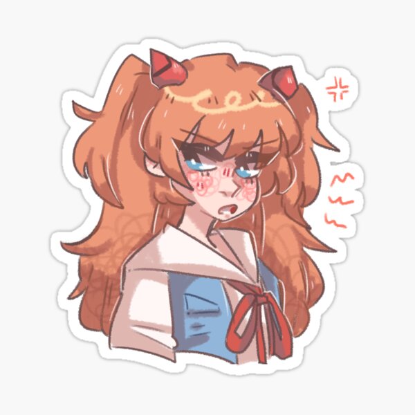 "Asuka sticker" Sticker for Sale by Hiyokodraws | Redbubble