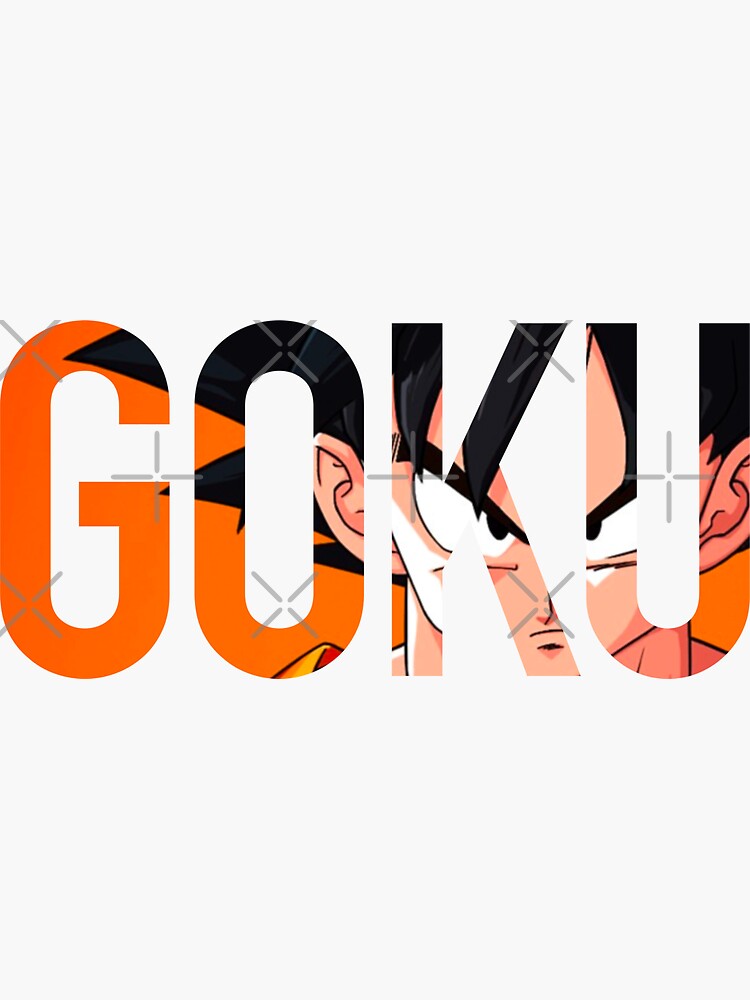 "Goku Name Art" Sticker for Sale by LDmedia | Redbubble