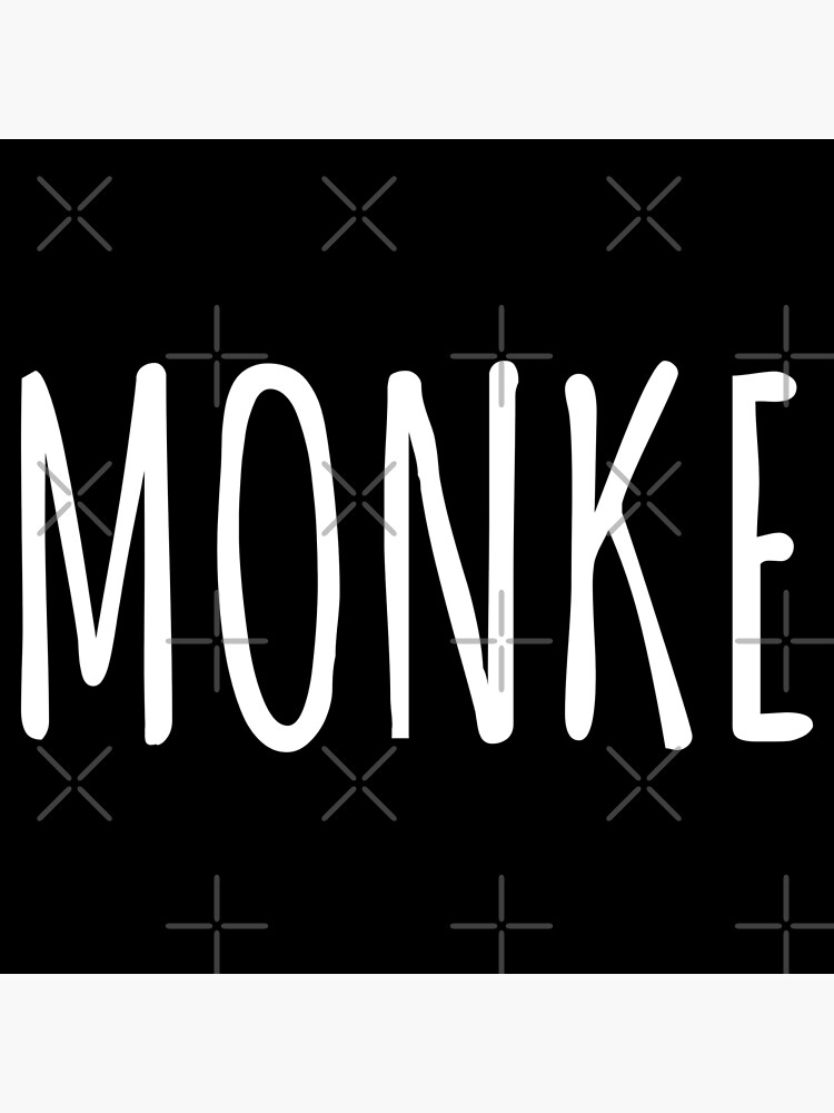 "Monke Meme White text" Poster for Sale by Qestro | Redbubble