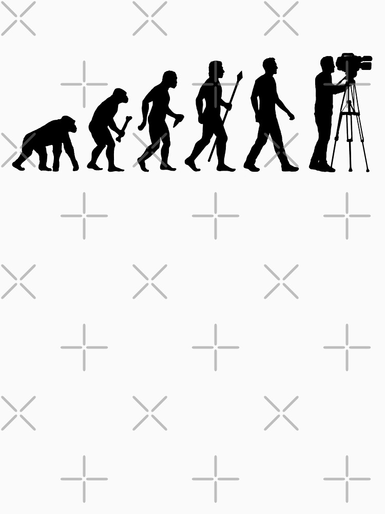 "Funny Evolution of Cameraman" T-shirt for Sale by BeyondEvolved ...