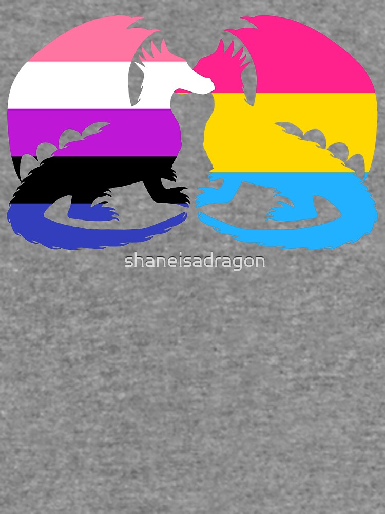Genderfluid Pansexual Pride Dragons Lightweight Sweatshirt For Sale