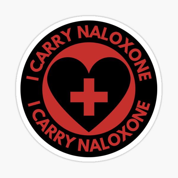 "I CARRY NALOXONE" Sticker by RubyRiderGifts | Redbubble