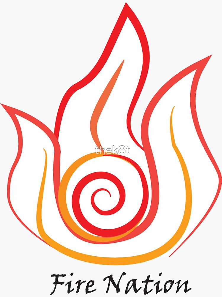 "Fire Nation Symbol" Sticker for Sale by thek8t | Redbubble