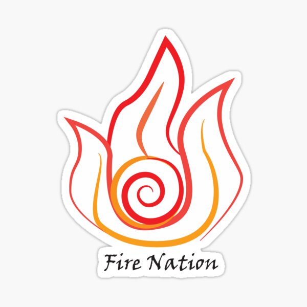 "Fire Nation Symbol" Sticker for Sale by thek8t | Redbubble