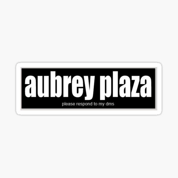 "aubrey plaza simp" Sticker for Sale by trinpelina | Redbubble