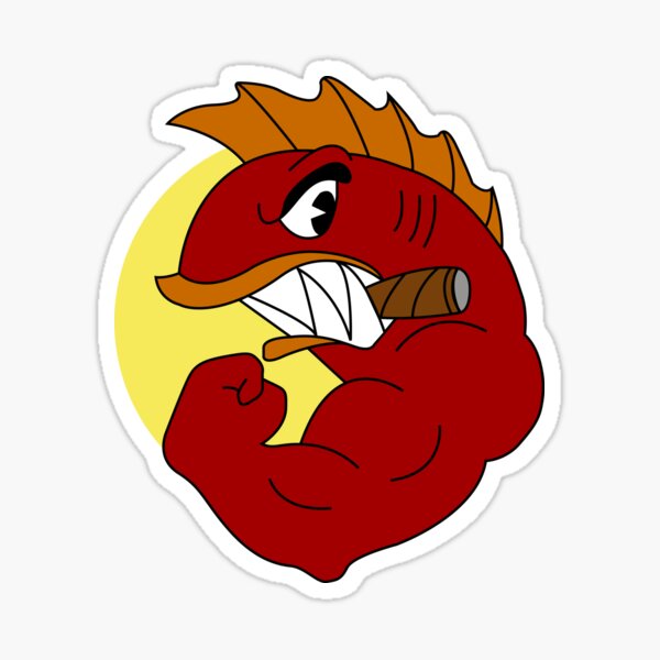 "Flying Hellfish" Sticker by crossesdesign | Redbubble