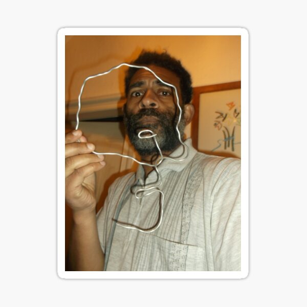 "Male Head 1 -(270516)- Wire Sculpture" Sticker for Sale by paulramnora ...
