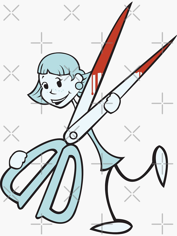 "Running With Scissors" Sticker by BenClark | Redbubble