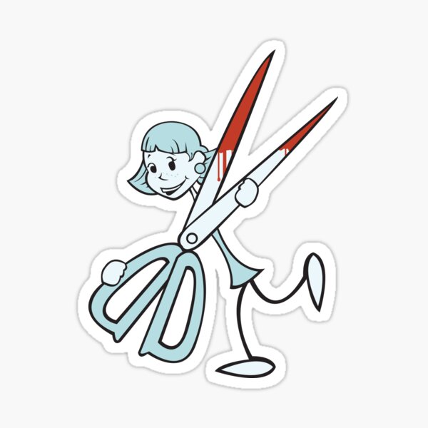 "Running With Scissors" Sticker by BenClark | Redbubble