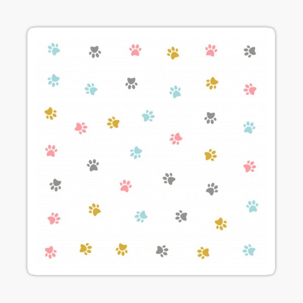 "Cute Cat Paw Prints" Sticker for Sale by UniqueArt4u | Redbubble