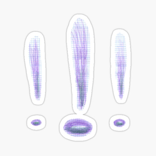 "EXCLAMATION" Sticker for Sale by ebuoy | Redbubble