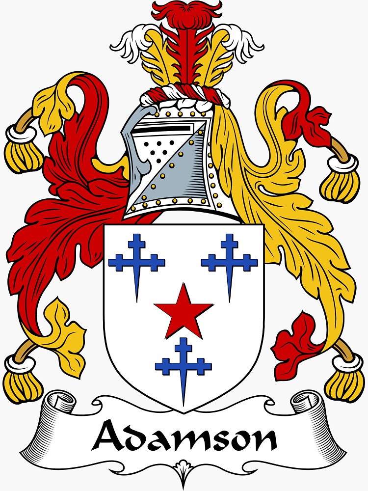 "Adamson Coat of Arms / Adamson Family Crest" Sticker for Sale by ...