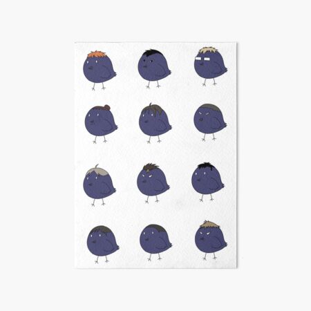 "Karasuno Chibi Crow Full Sticker Pack" Art Board Print for Sale by ...
