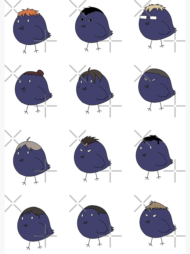 Lámina fotográfica «Paquete completo de pegatinas Haikyuu Karasuno ...