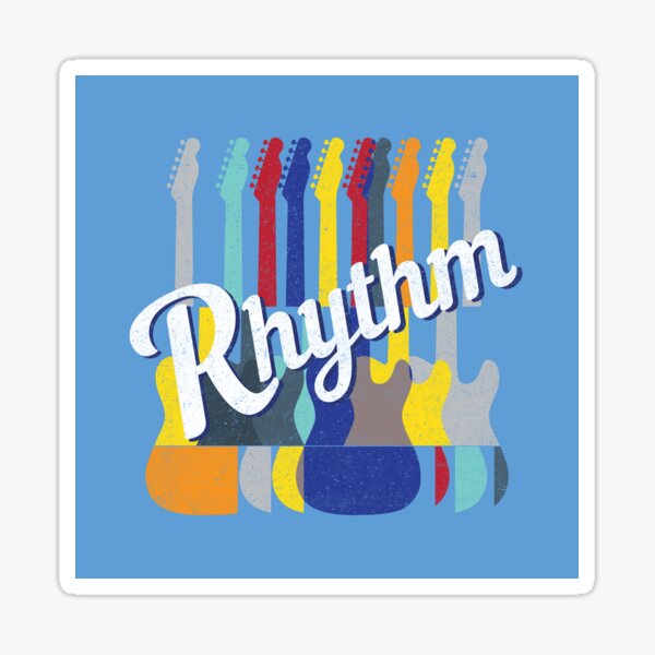 "Rhythm Electric Guitars Retro Style" Sticker by nightsworthy | Redbubble