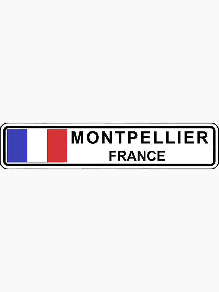 "Montpellier Street Sign" Sticker for Sale by Gina-Driada | Redbubble